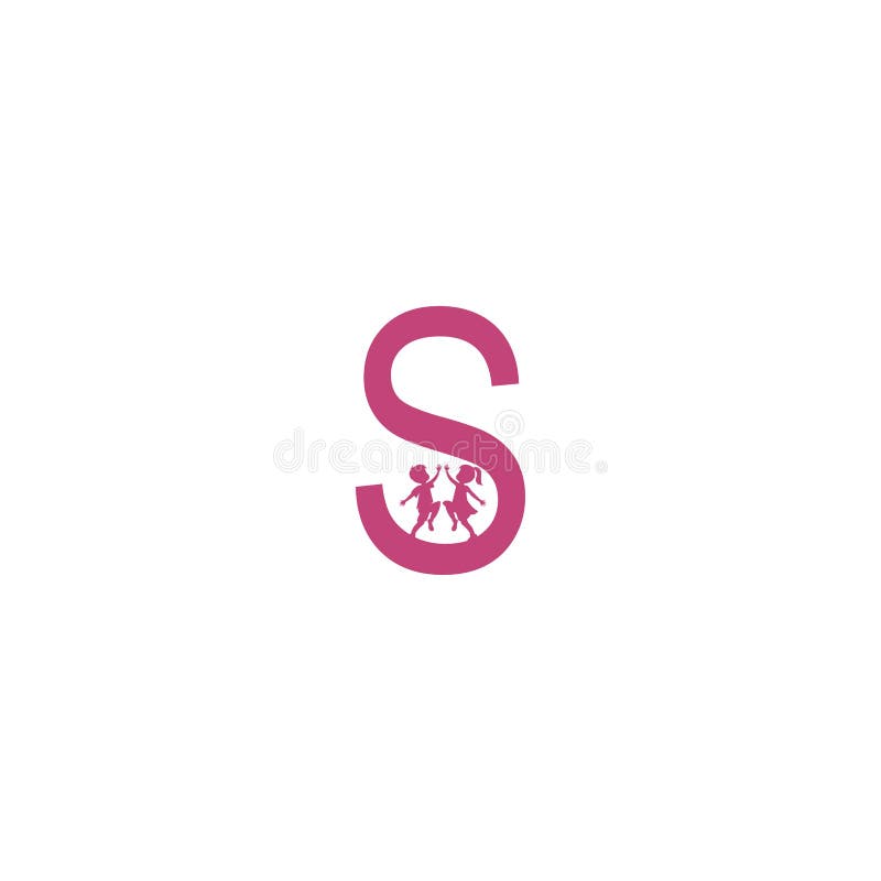 Letter S and Kids Icon Logo Design Vector Stock Vector - Illustration ...