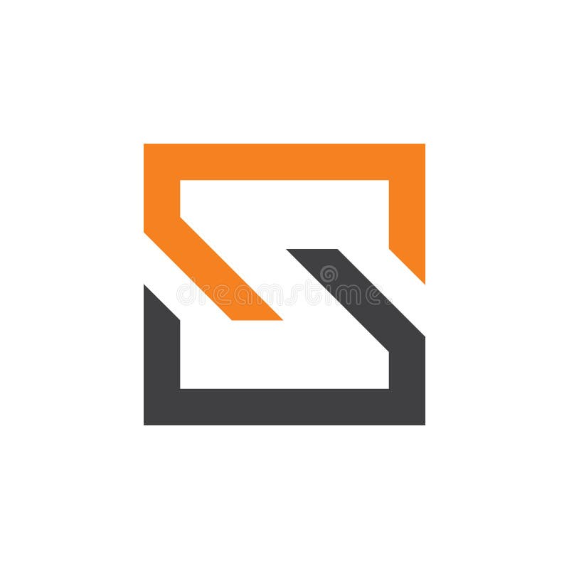 Letter S Linked Geometric Line Square Logo Vector Stock Vector ...