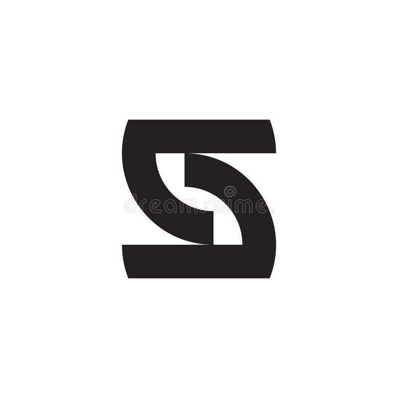 Letter S Linked Rotate Simple Geometric Logo Vector Stock Vector ...