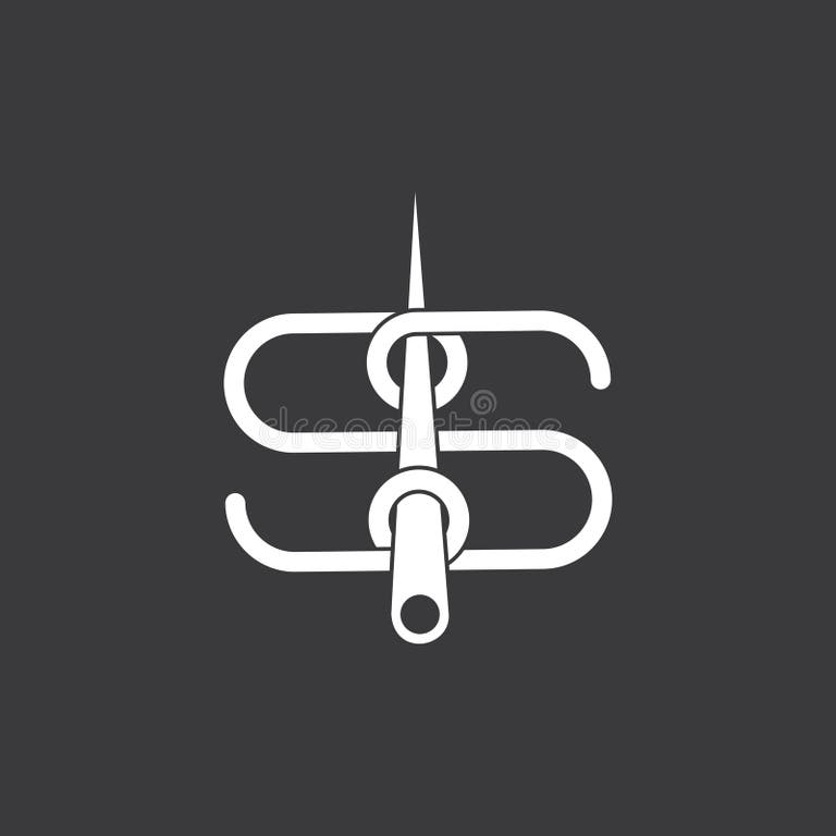 S Letter Logo Needle Creative Design Stock Illustrations – 20 S Letter ...