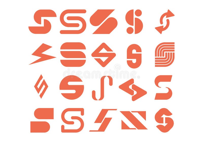Letter S Logos Collection Design Stock Vector - Illustration of ...