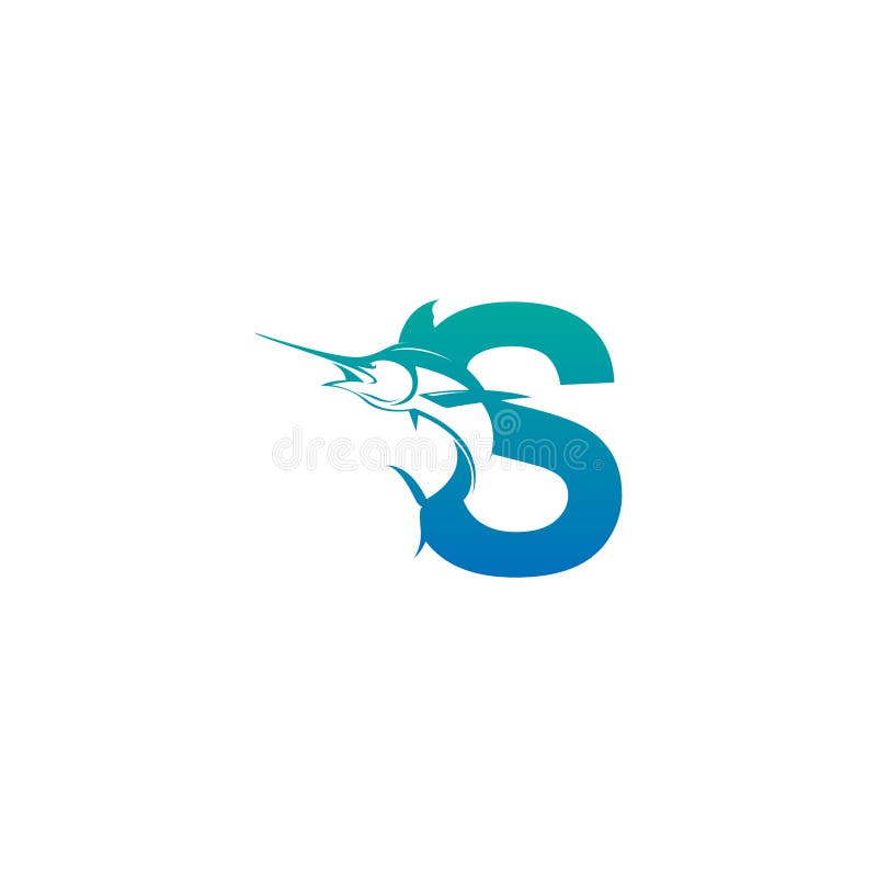 Letter S Logo Icon with Fish Design Symbol Template Stock Vector ...