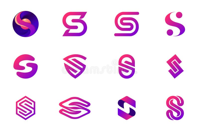 Letter S logos symbol set stock vector. Illustration of consulting ...