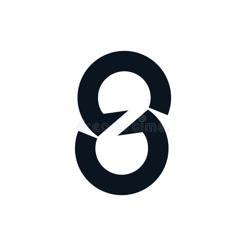 Letter S Loop Geometric Line Logo Vector Stock Vector - Illustration of ...