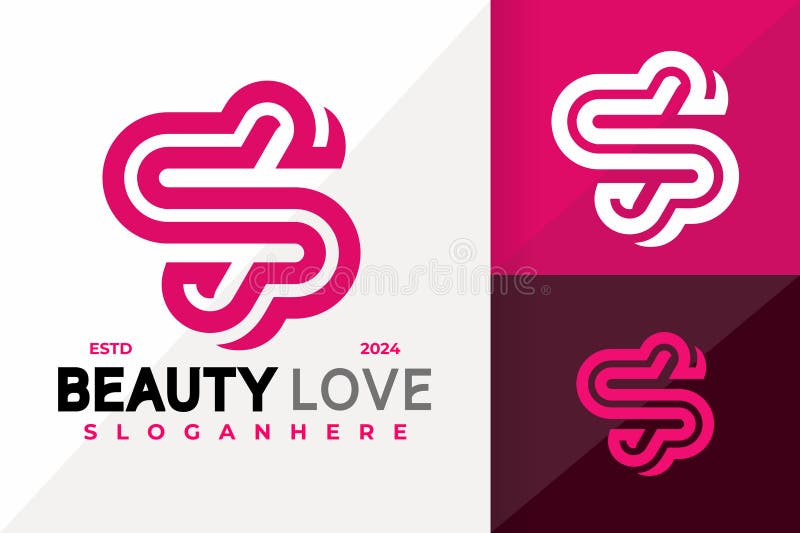 Letter S Love Logo Icon Vector Design. Creative Simple Logos Designs ...