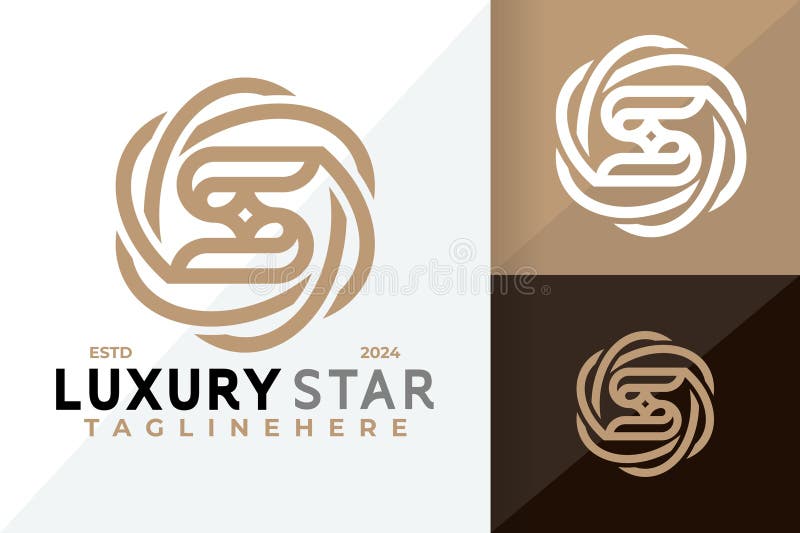 Letter S Luxury Star Logo Icon Vector Design Illustration Stock Vector ...