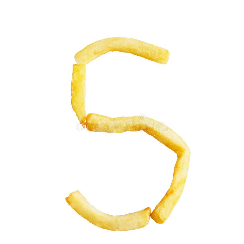 Letter S Made of French Fries Stock Photo - Image of alphabet, isolated ...