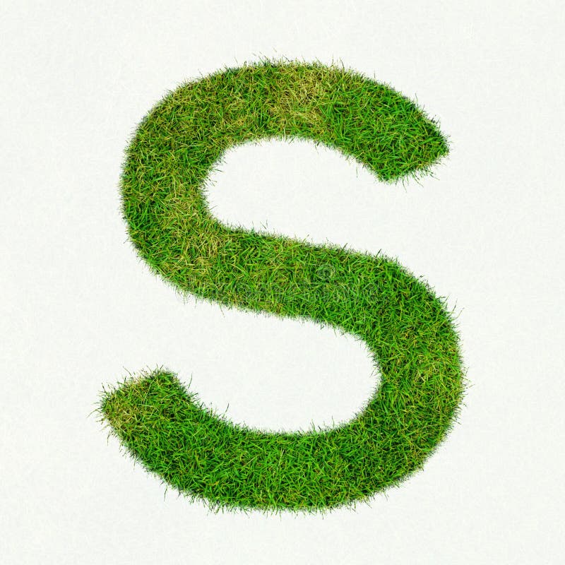 Letter S Made of Grass - Aklphabet Green Environment Nature Stock Image ...