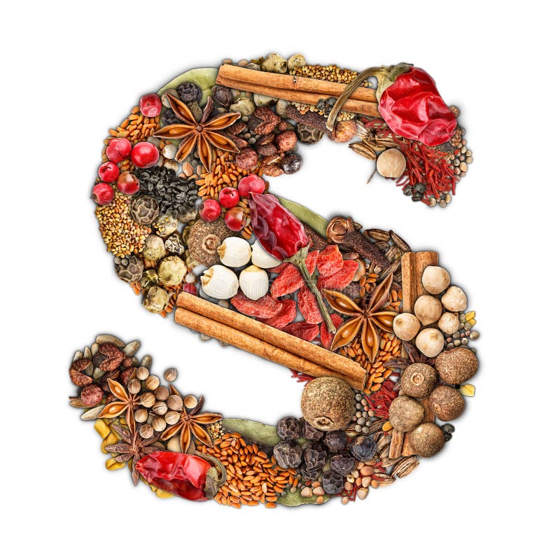 Spices letter stock image. Image of sign, green, alphabet - 30222395
