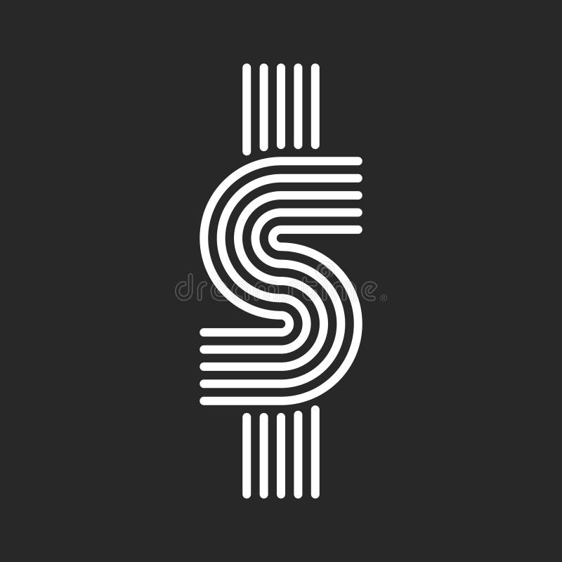 Letter S Monogram Initial Logo Rounded Shape, Look Like Dollar Sign ...