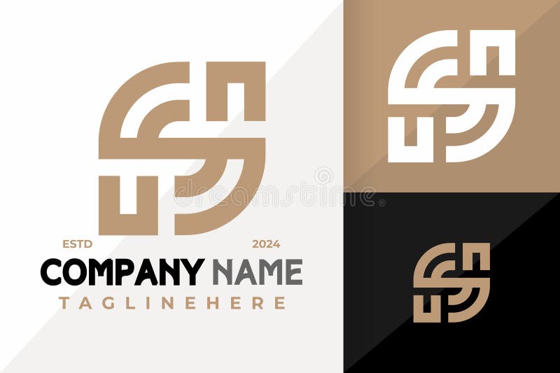 Letter S Monogram Logo Icon Vector Design Stock Vector - Illustration ...