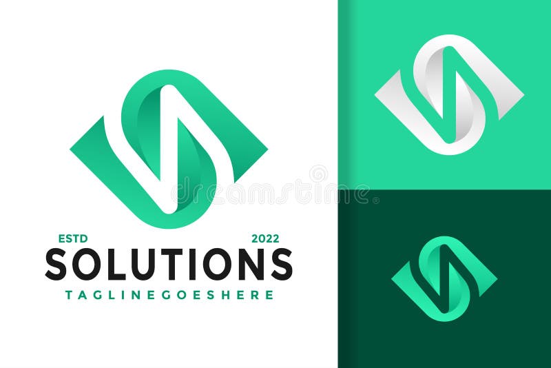 Letter S Solution Financial Design Vector Symbol Icon Illustration Stock Illustration ...