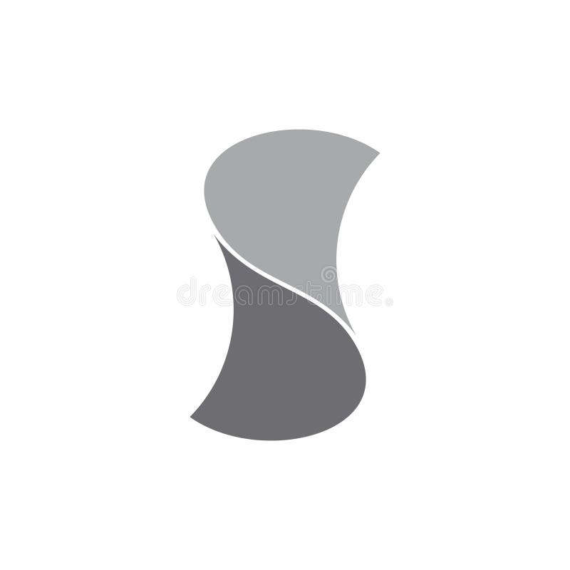 Letter S Negative Space Abstract Logo Stock Vector - Illustration of ...