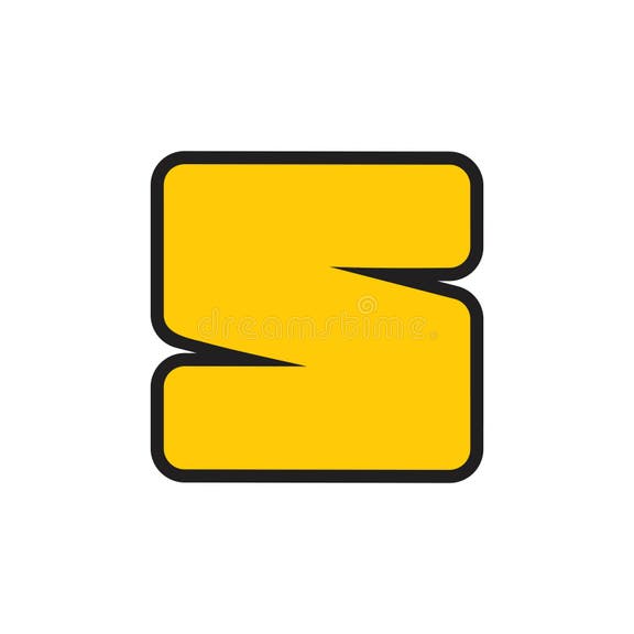Letter S Outline Square Design Vector Stock Vector - Illustration of ...