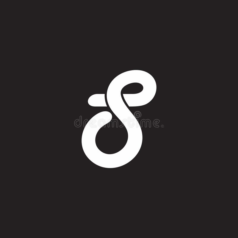 Letter D Overlapping Curves Line Logo Vector Stock Vector ...