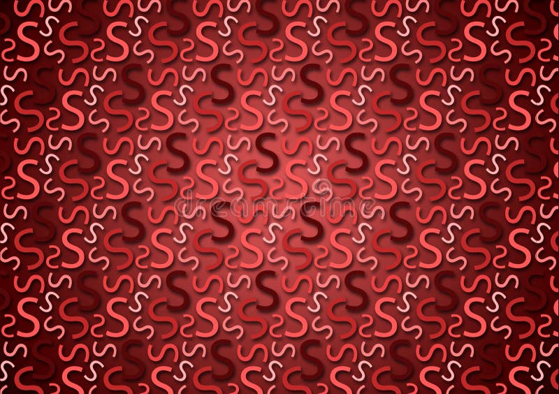 Letter S Pattern in Different Colored Red Shades for Wallpaper Stock ...