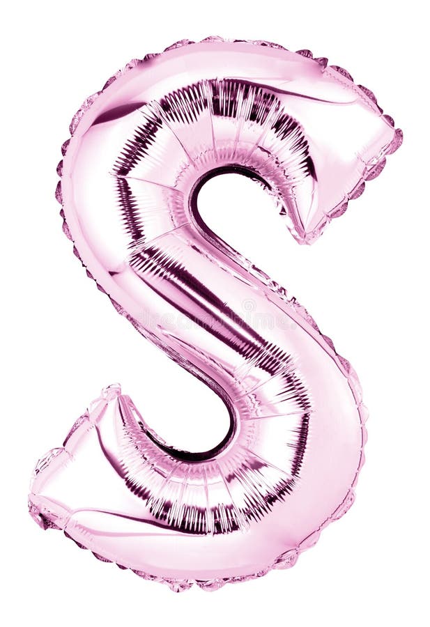 Letter U in Pink Mylar Balloon Isolated Stock Image - Image of creative ...