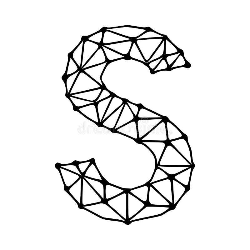 Letter s polygonal symbol stock vector. Illustration of geometry ...