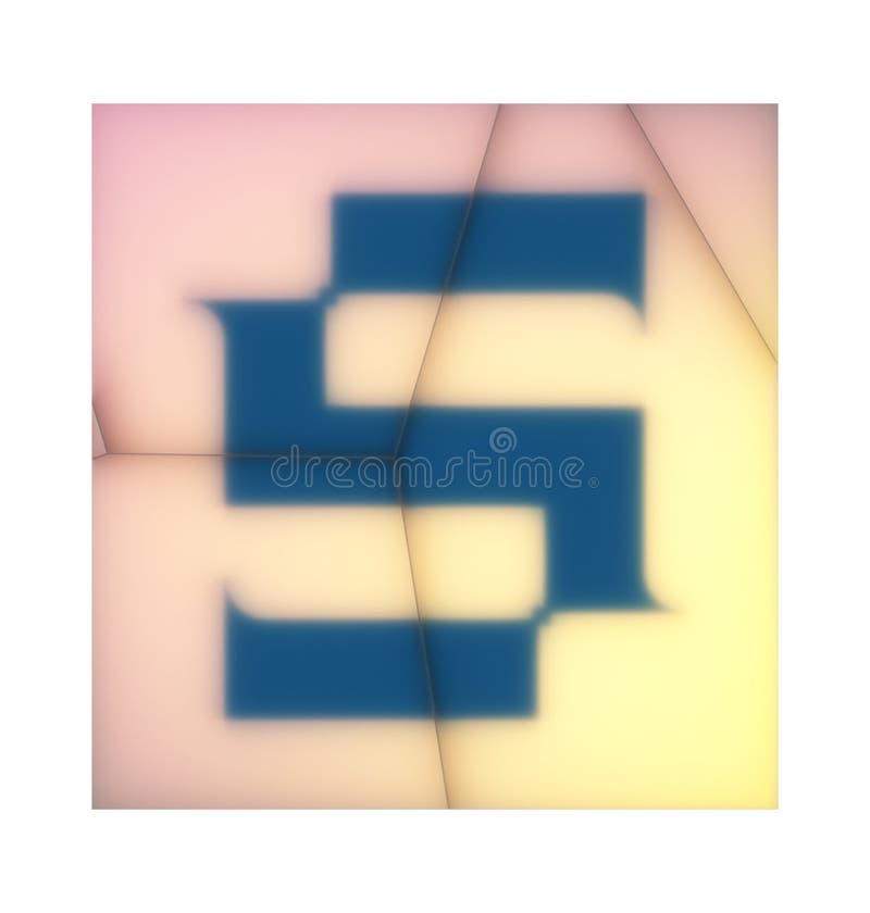 Letter`s Shadow Behind Matte Cracked Sheet.Rendered 3D Illustration ...