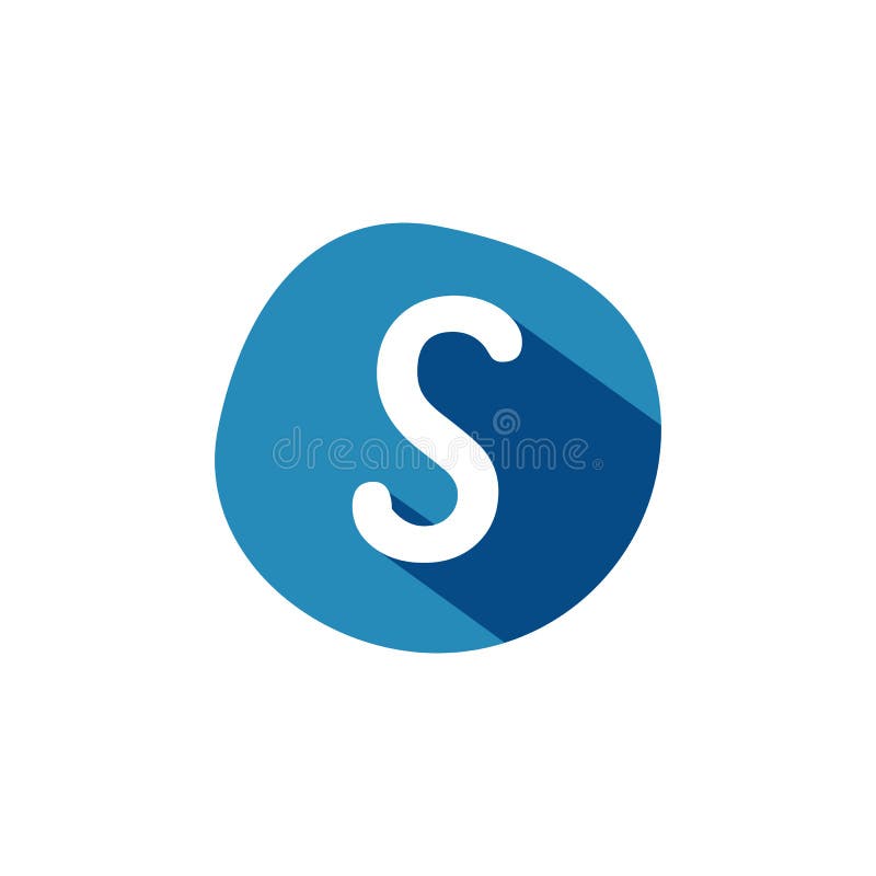 Letter S with shadow logo stock vector. Illustration of icon - 212492207