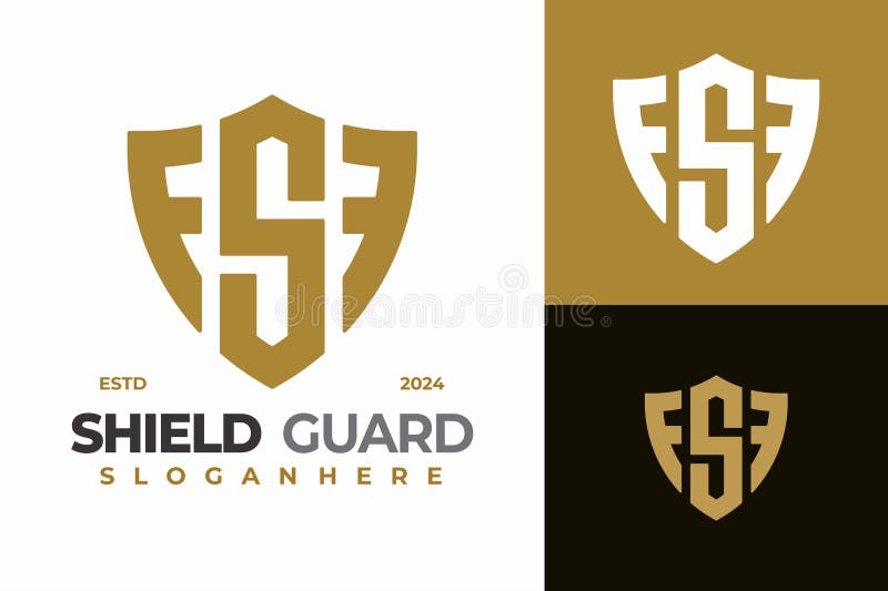 Letter S Shield Guard Logo Design Vector Symbol Icon Illustration Stock ...
