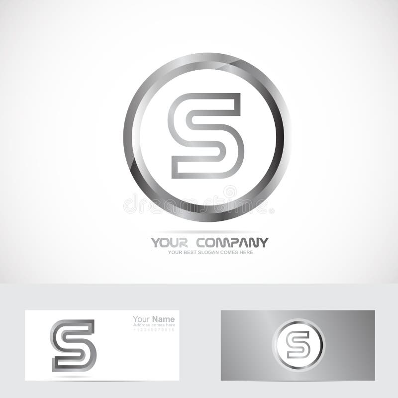 Silver metal letter S logo stock vector. Illustration of template ...
