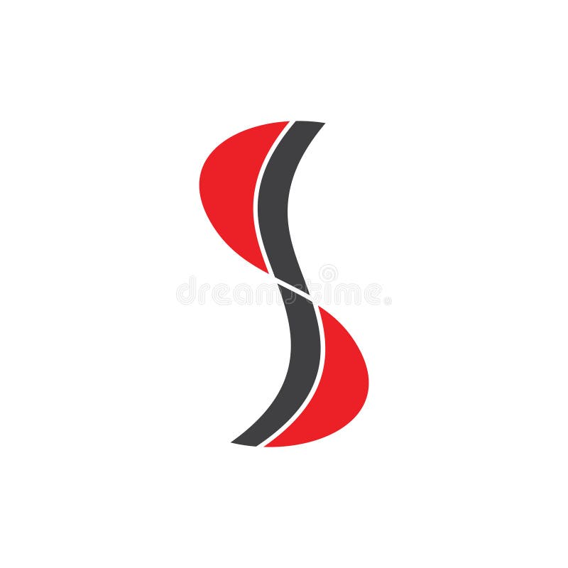 Letter S Simple Curves Geometric Logo Vector Stock Vector ...