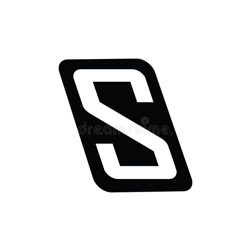 Letter S Simple Geometric Square Logo Vector Stock Vector ...