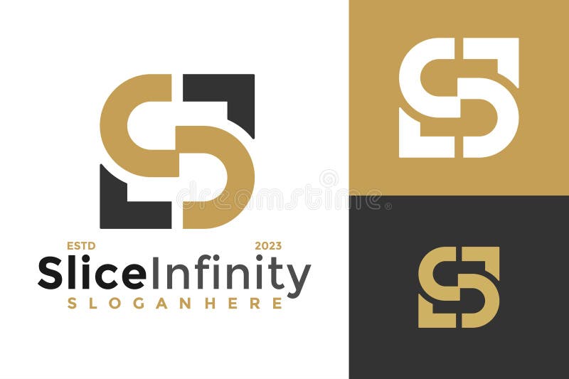 Letter S Slice Infinity Logo Design Vector Symbol Icon Illustration ...