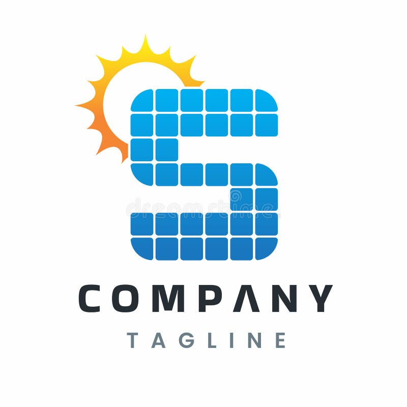 Letter S Solar Energy Logo, Solar Power Panel Design Stock Vector ...