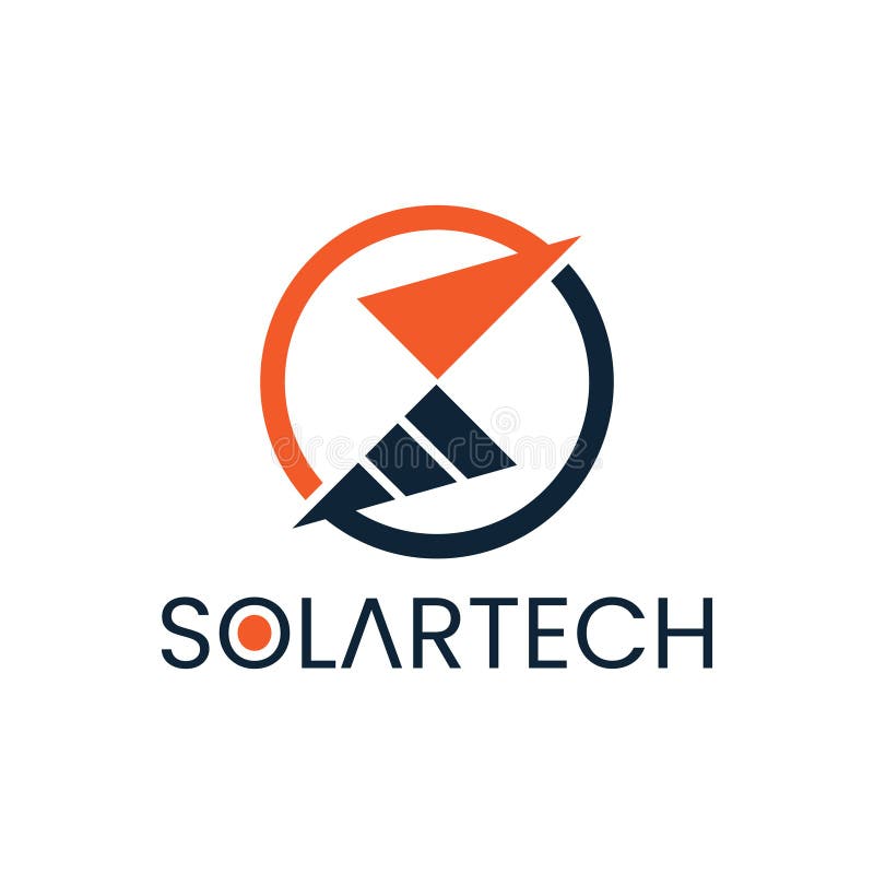 Letter S Solar Technology Logo Template Stock Vector - Illustration of ...