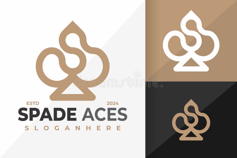 Letter S Spade Ace Logo Design Vector Symbol Icon Illustration Stock ...