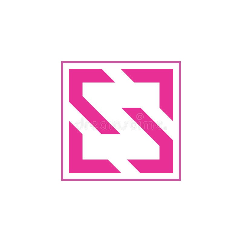 Letter S Square Geometric Line Logo Vector Stock Vector - Illustration ...