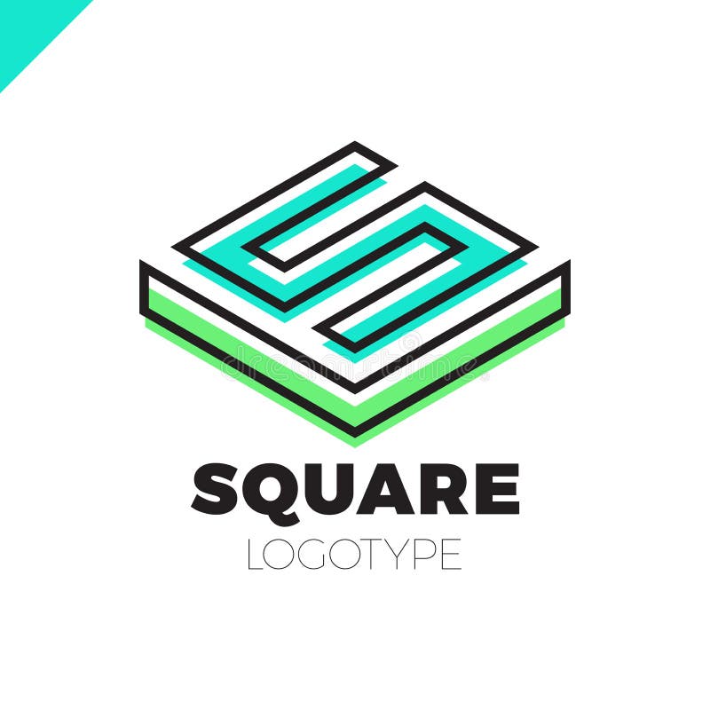 Letter S Square Negative Space Logo Design Element Stock Vector ...