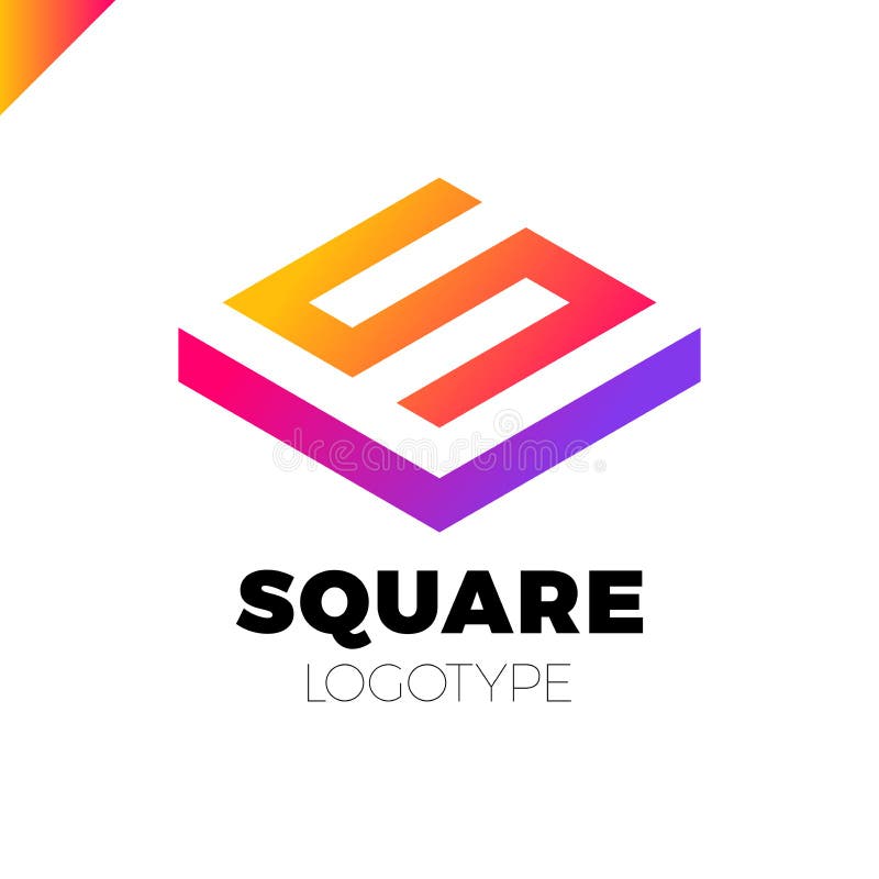 Letter S Square, Box Or Cube Negative Space Logo Design Element Stock ...