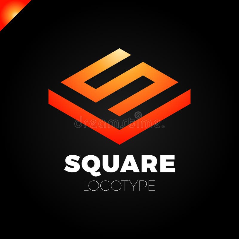 Letter S Square, Box or Cube Negative Space Logo Design Element Stock ...