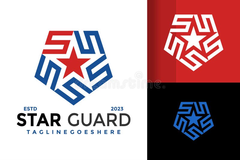 Letter S Star Guard Logo Design Vector Symbol Icon Illustration Stock ...
