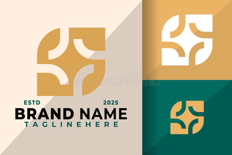 Letter S Star Monogram Logo Icon Vector Design Illustration Stock ...