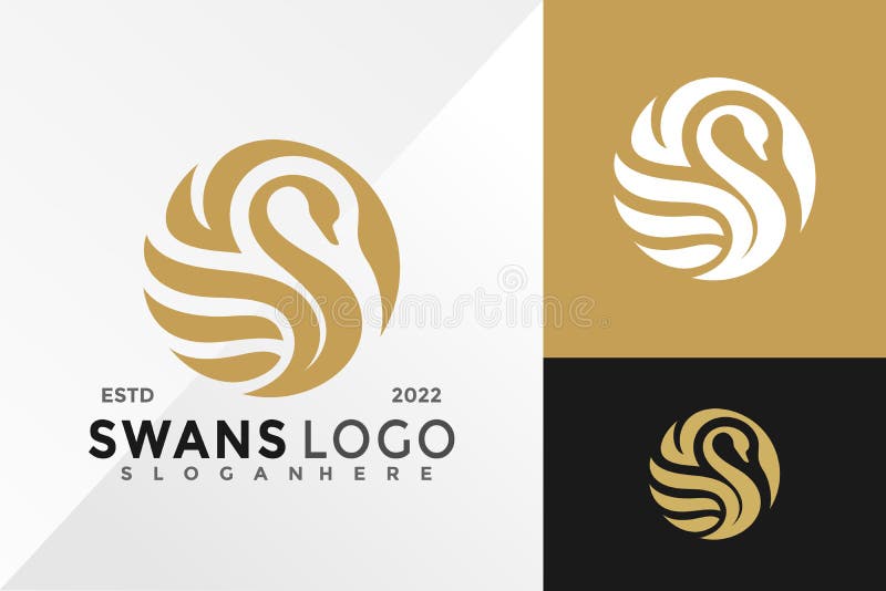 Letter S Swan Logo Design Vector Illustration Template Stock Vector ...