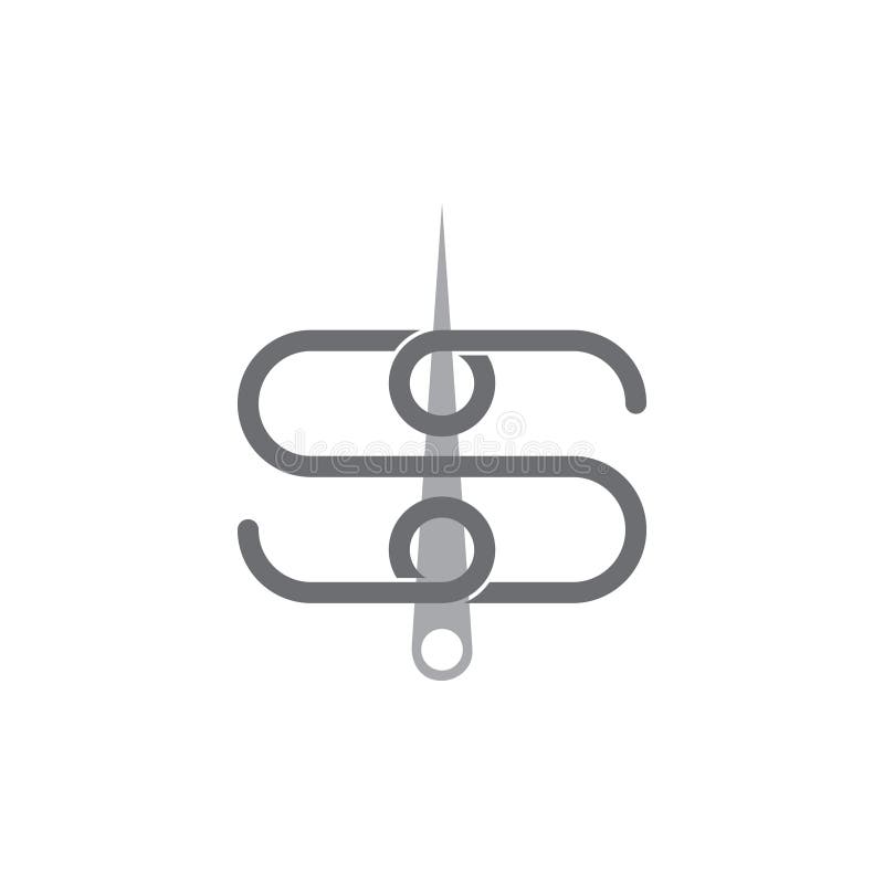 S Letter Logo Needle Thread Creative Design Stock Illustrations – 19 S ...