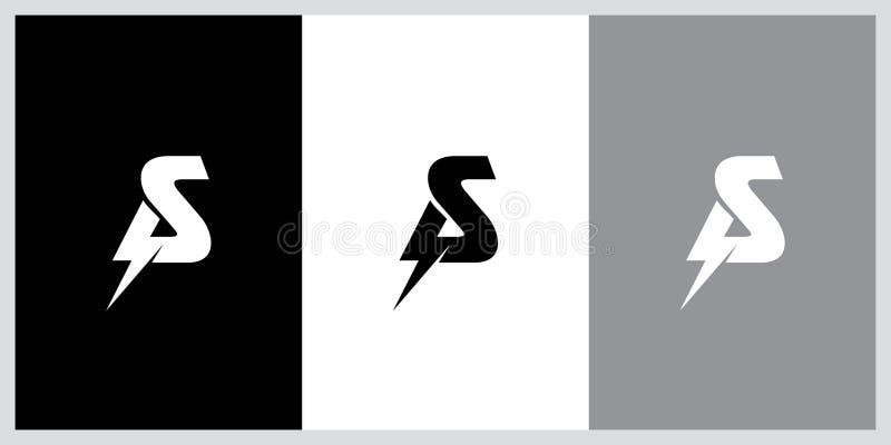 Letter S Thunder Logo Vector Design Icon Illustration Stock Vector ...