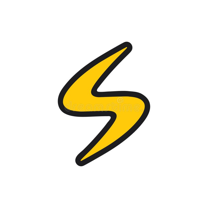 Letter S Thunder Shape Design Simple Logo Vector Stock Illustration ...