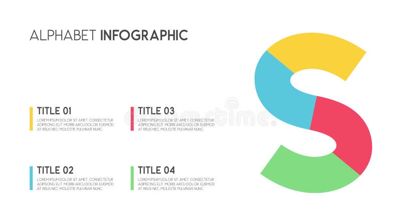 Letter S Vector Alphabet and Other Elements for Infographics Stock ...