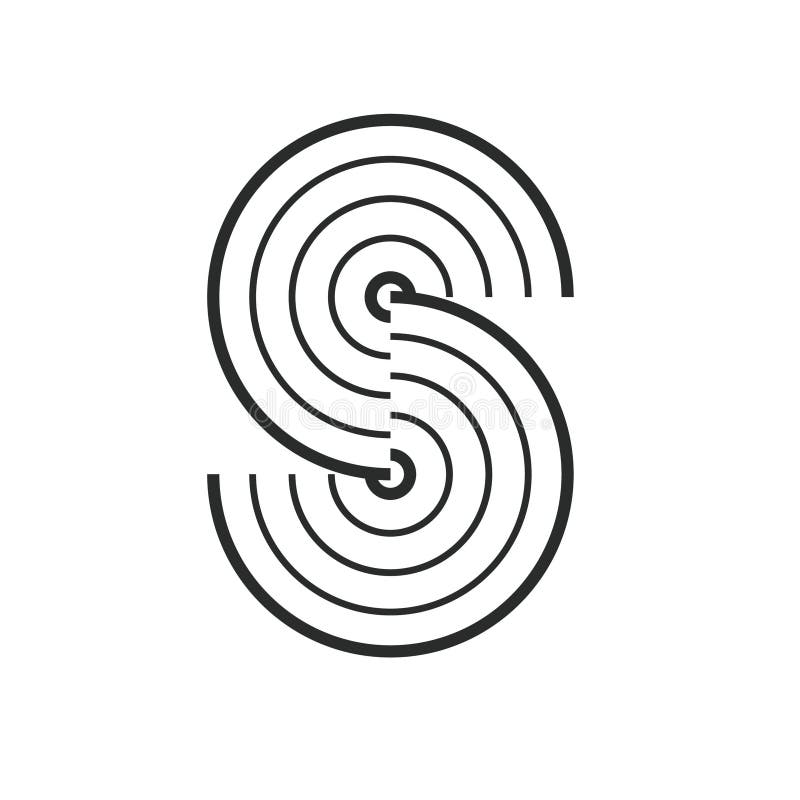 Letter S. Vector Illustration Decorative Design Stock Vector ...