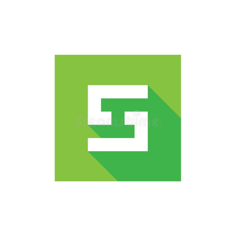Letter S Vector Logo, Combined with Green Square, Alphabet S Icon ...