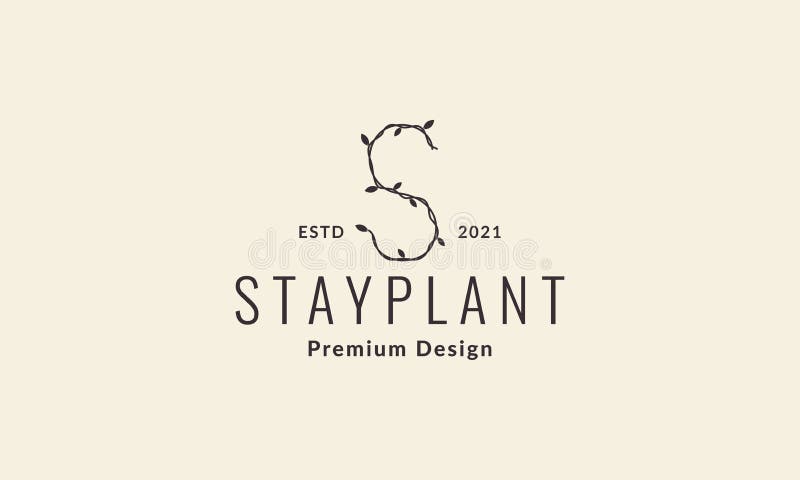 Letter S with Vines Tree Logo Symbol Vector Icon Illustration Graphic ...