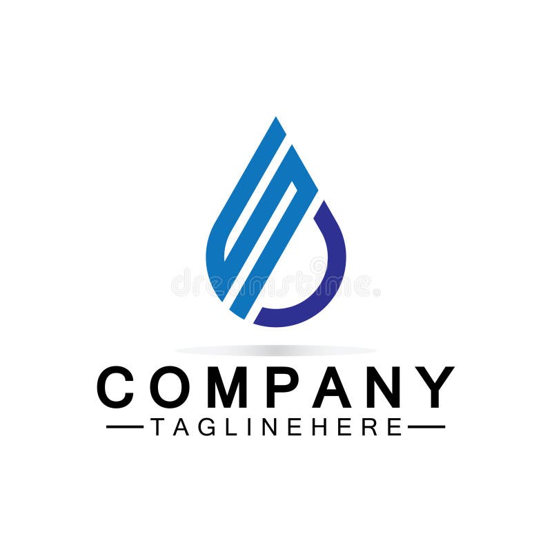 Letter S Water Drop Logo. Blue Water Drop Shaped Letter S Logo Design ...