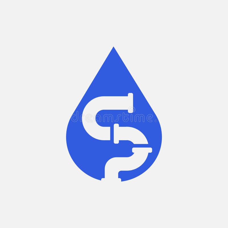 Letter S in the Water Drop Logo - Plumbing Logo Stock Vector ...