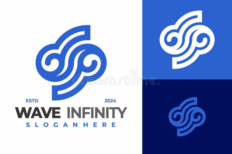 Infinity Water Wave Symbol and Icon Logo Stock Vector - Illustration of ...