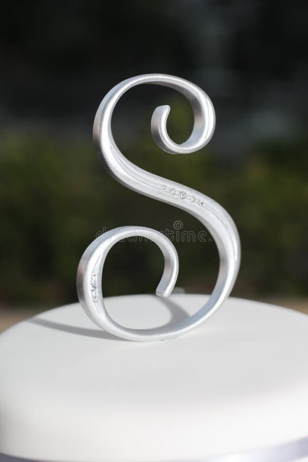 Letter S on wedding cake stock photo. Image of white - 27902102
